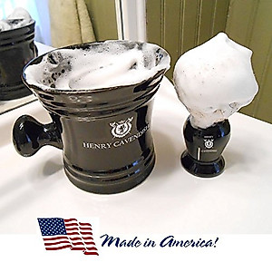 Henry Cavendish Lavender Shaving Soap with Shea Butter & Coconut Oil. Long Lasting 3.8 oz Puck Refill. Mens Shave Soap. All Natural. Rich Lather, Smooth Comfortable Shave. For Ladies and Gentlemen.