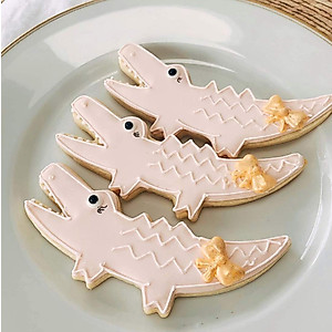Cute Alligator Cookie Cutter, 5" Made in USA by Ann Clark