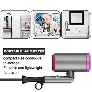 Roykoo 2000W Ionic Hair Dryer - Fast Drying, 3 Heat/2 Speed Settings, With Diffuser and Nozzles for Home and Travel Use