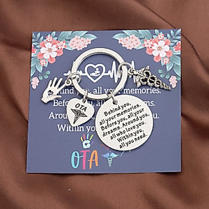 FEELMEM Occupational Therapist Assistant Gifts OTA Gift Behind You All Your Memories Keychain Occupational Therapy Jewelry OTA Graduation Gift (OTA-ky)