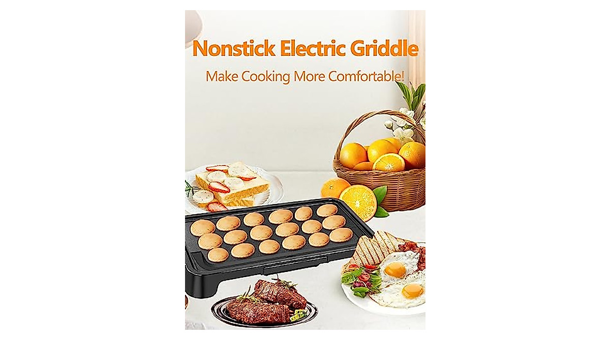 Extra Large Electric Griddle for Family Meals and Cooking Joy