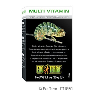 Exo Terra Multi Vitamin Powder Supplement for Reptiles and Amphibians, 1.1 Oz., PT 1860
