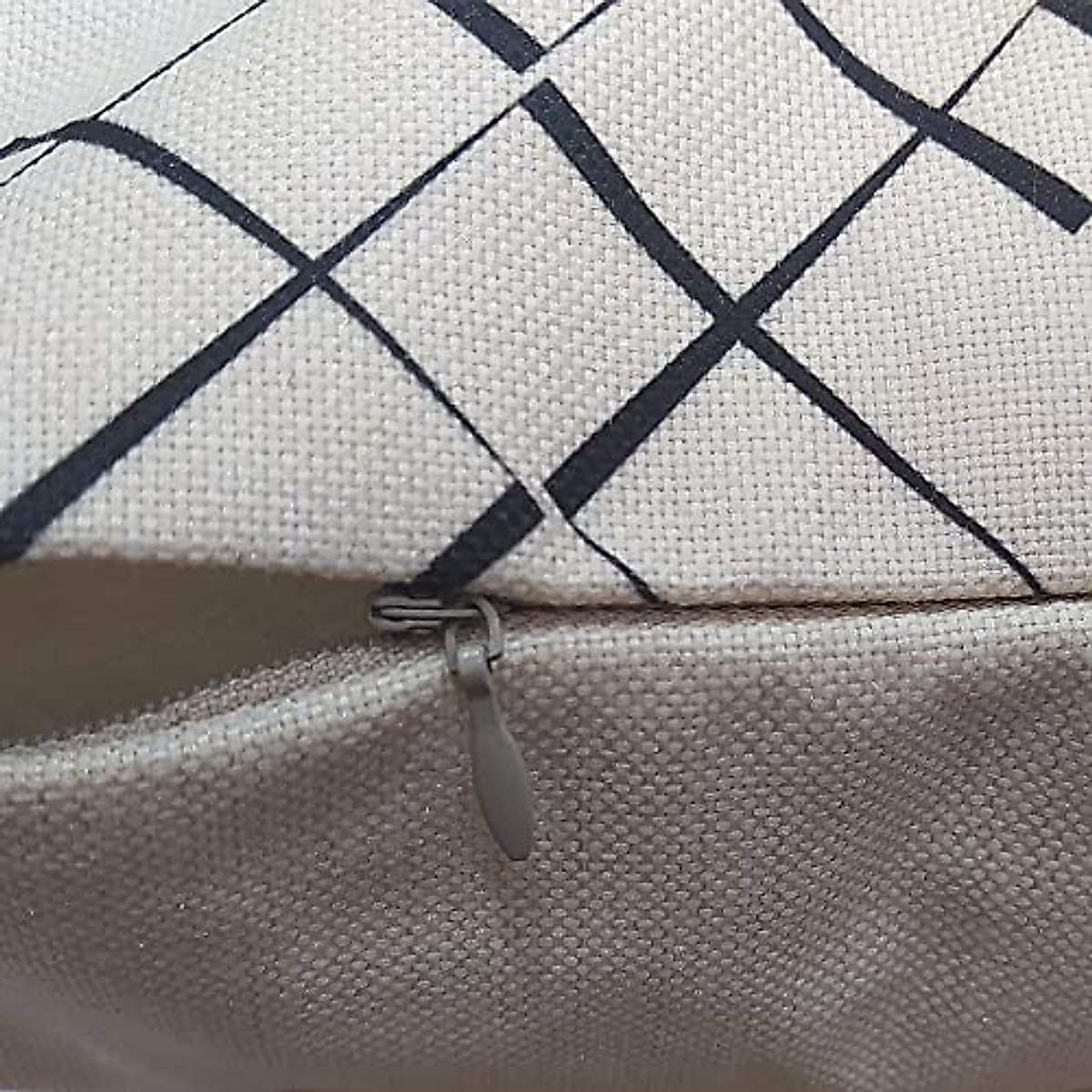 Outdoor Throw Pillow Covers 18x18 Waterproof Farmhouse Boho Spring Summer White Beige Black Patio Decorative Linen Square Modern Floral Line Geometry Stripe Courtyard Garden Sofa Chair Couch set of 4