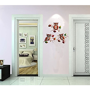 JFRISING Metal Owl Wall Art Decor Outdoor Indoor Hanging Wall Sculpture Metal Decorations for Home Garden Bedroom Living room Bathroom , 3 Pack