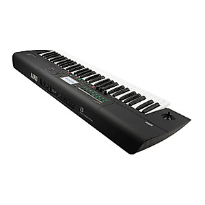 Korg i3 61-Key Music Workstation (Matte Black) Bundle with Knox Gear Flip-Top Bench (Black) and Studio Headphones (3 Items)