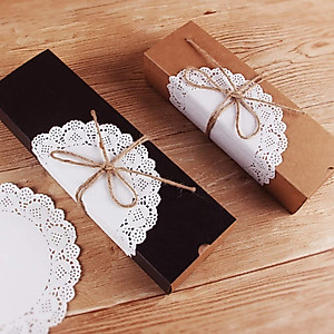 HAKSEN 108 PCS Paper Lace Doilies Combo, Pack 36 Each 6.5", 8.5", 10.5",Baked, Grilled, Fried Food,Tableware Decoration