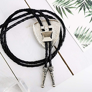 LAXPICOL Vintage Western Cowboy Black Stone Bolo Tie For Men