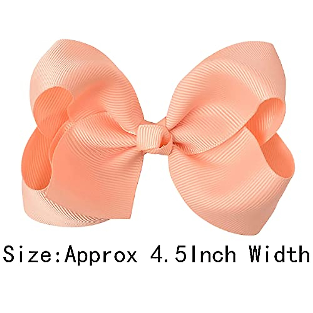 WillingTee 40colors 4.5" Hair Bows for Girls Grosgrain Ribbon Big Hair Bows Alligator Clips Hair Accessories for Baby Girls Infants Toddlers Teens Kids Children 40 Colors
