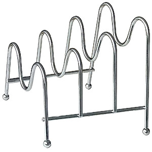 Zerodeko Pot Lid Organizer Pot Lid Rack Plate Drying Stand Chopping Board Holder Cutting Board Rest for Cabinet Pantry Countertop