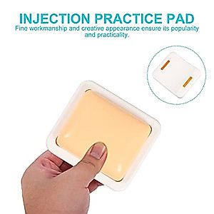 ULTECHNOVO 5pcs Equipment Injection Educational Silicone Intramuscular Practice Nurse Module Medical Trainer Diabetics Pad Supplies Venipuncture Model Human for Doctor Training Muscle Tool