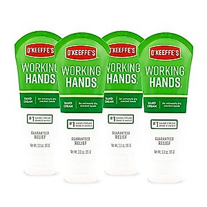O'Keeffe's K0290004-4 Working Hands Hand Cream Tube (4 Pack), 3 oz