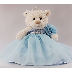 20" Quince Anos Quinceanera Last Doll Teddy Bear with Dress (Centerpiece) ~ B16631-4 Baby Blue