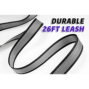 JUBDUG New Classic Retractable Dog Leash,26ft Dog Leash for Large Medium Small Dogs up to 110lbs, Heavy Duty Design with Anti-Slip Handle, One-Handed Quick-Lock Braking System.