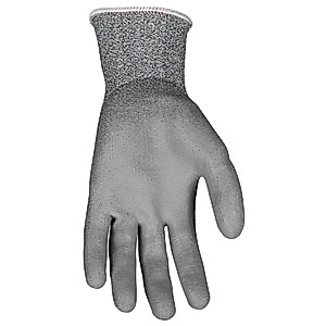 MCR Safety Cut Resist Gloves, Textured Finish, XL, PR, Gray, N9677XL, X-Large