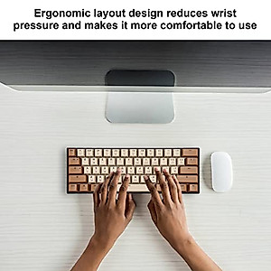 Gaming Keyboard, 61keys Mechanical Keyboard with Color Mixing Light, Multiple Luminous Modes, for Windows2000, Xp, Vista, Win 7, HarmonyOS, Win 8, Win 10, Android, iOS(Green axis)