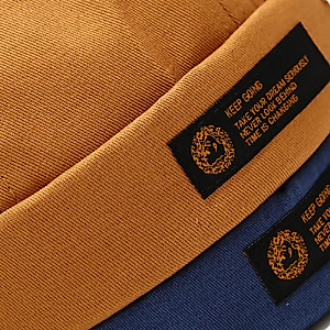 Cotton Brimless Cap Retro Docker Caps Beanie Skull Cap Adjustable Brimless Hip hop Hats 4 Pcs