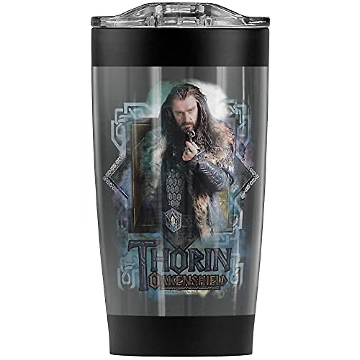 Logovision The Hobbit Thorin Oakenshield Key Stainless Steel Tumbler 20 oz Coffee Travel Mug/Cup, Vacuum Insulated & Double Wall with Leakproof Sliding Lid | Great for Hot Drinks and Cold Beverages