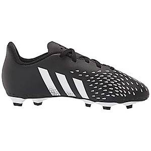 adidas Firm Ground Predator Freak .4 Soccer Shoe (boys) Black/White/Black 6 Big Kid