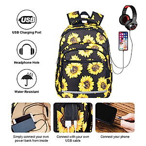 Goodking College School Backpack for Girls Women,Water Resistant Casual Daypack Laptop Backpack