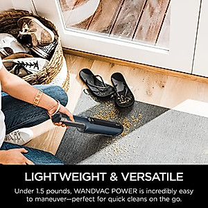 Shark WV410BL WANDVAC Cordless Hand Vacuum, Ultra-Lightweight & Portable with Powerful Suction & Tools for Pets, Designed for Car & Home, Dark Blue