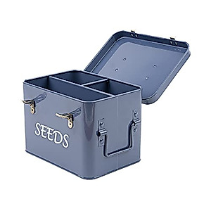 GLOCHYRA Seed Packet Storage Box Garden Seed Storage Organizer - Seed Container Comes with 100 Plant Labels, 10 Seed envelopes, Marker Pen