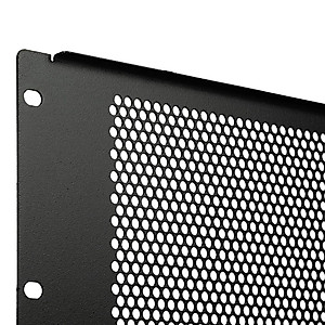 NavePoint 1U Blank Rack Mount Panel Spacer with Venting for 19-Inch Server Network Rack Enclosure Or Cabinet Black