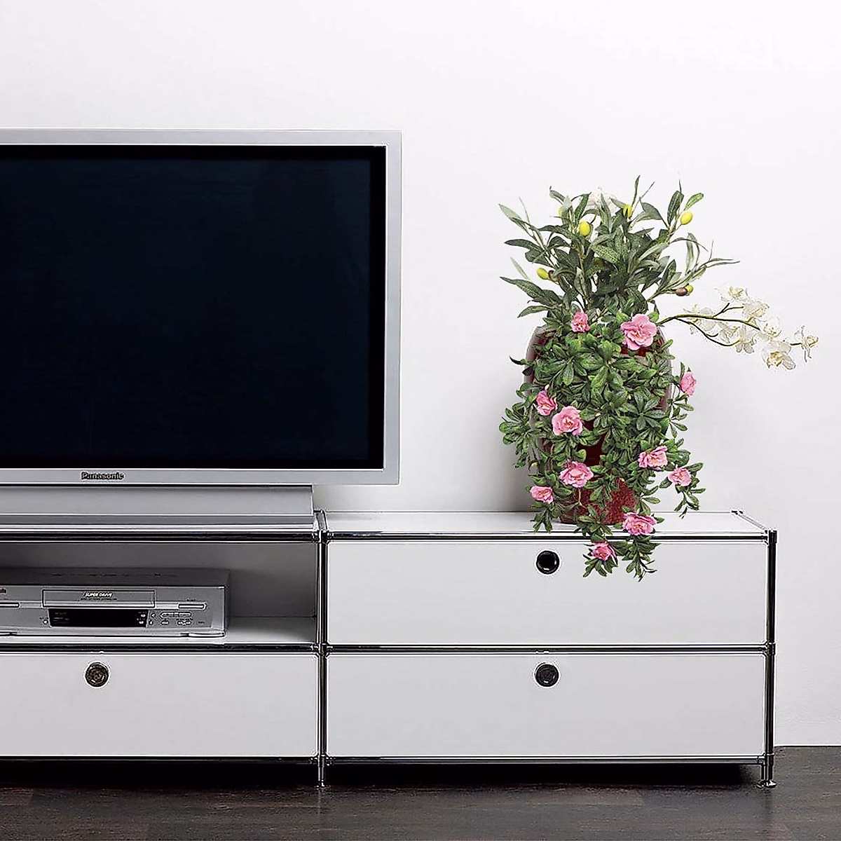 Artificial Olive Plants Branches Fake Fruits Silk Plants Branch Leaves ndoor Outside Home Garden Office Verandah Decor (4 Pcs)