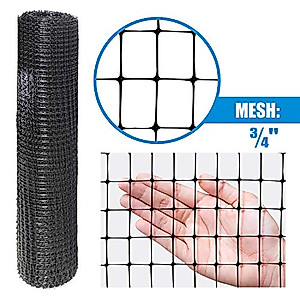 Fencer Wire 7 ft. x 100 ft. Garden & Plant Protective Netting with 3/4" Mesh, Reusable & Doesn't Tangle, Protection Against Bird, Deer and Other Animals, Multiple Choices Available (c. Heavy Duty)