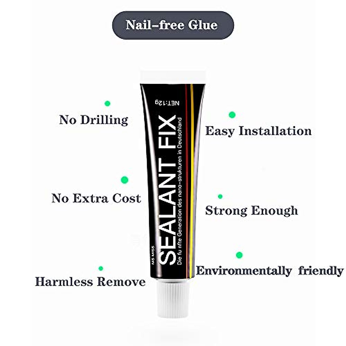 SUBTRACTION Shower Shelf No Drilling Wall Mount Bathroom Rack, Aluminum Shower Caddy, Square Shower Organizer Storage Basket for Shampoo