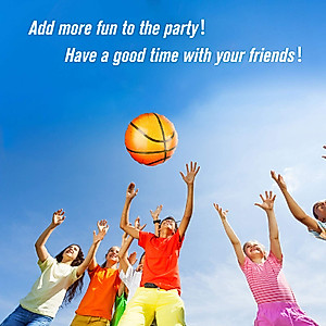 6 Pieces Set 18 Inch Basketball Balloons Party Supplies Aluminum Foil Balloon Sport Party Balloons for Birthday Sports Theme Party Supplies Party Decoration