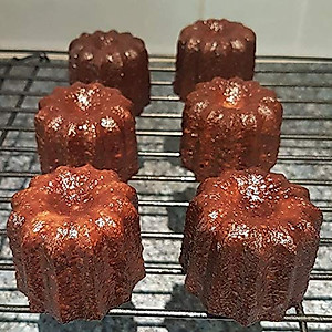 2.1 inch Copper Canele mold from Bordeaux a Set of Twelve tinned molds