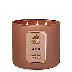 Bath & Body Works Leaves Scented Candle 14.5 Ounce 3 Wick