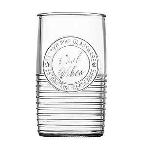 Le'raze Set of 8 Original Mason Drinking Glasses 4-18oz. Highball Tumbler Glasses, and 4-13oz. Whiskey Glass Cups for Everyday Home Use, Water, Beer, Juice, Cocktail.