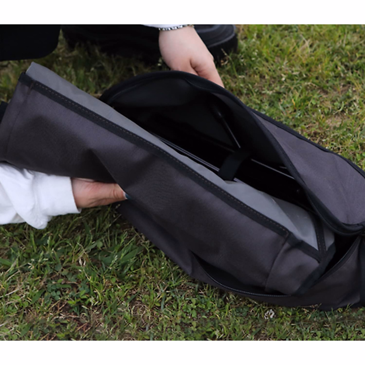 S'more Low Beach Chairs with Carry Bag, Camping Chair with Padded Armrests, Lightweight Folding Chairs for Camping, Hiking, Backpacking, Picnicking, Lawn, Outdoor, Concert, Sand, Beige