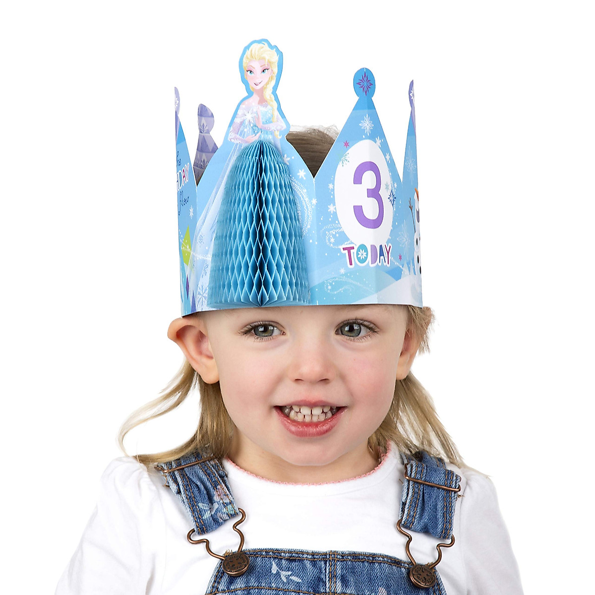 Age 2-6 Customisable Disney's Frozen Birthday Card from Hallmark - 3D Paper Wow Wearable Crown Design