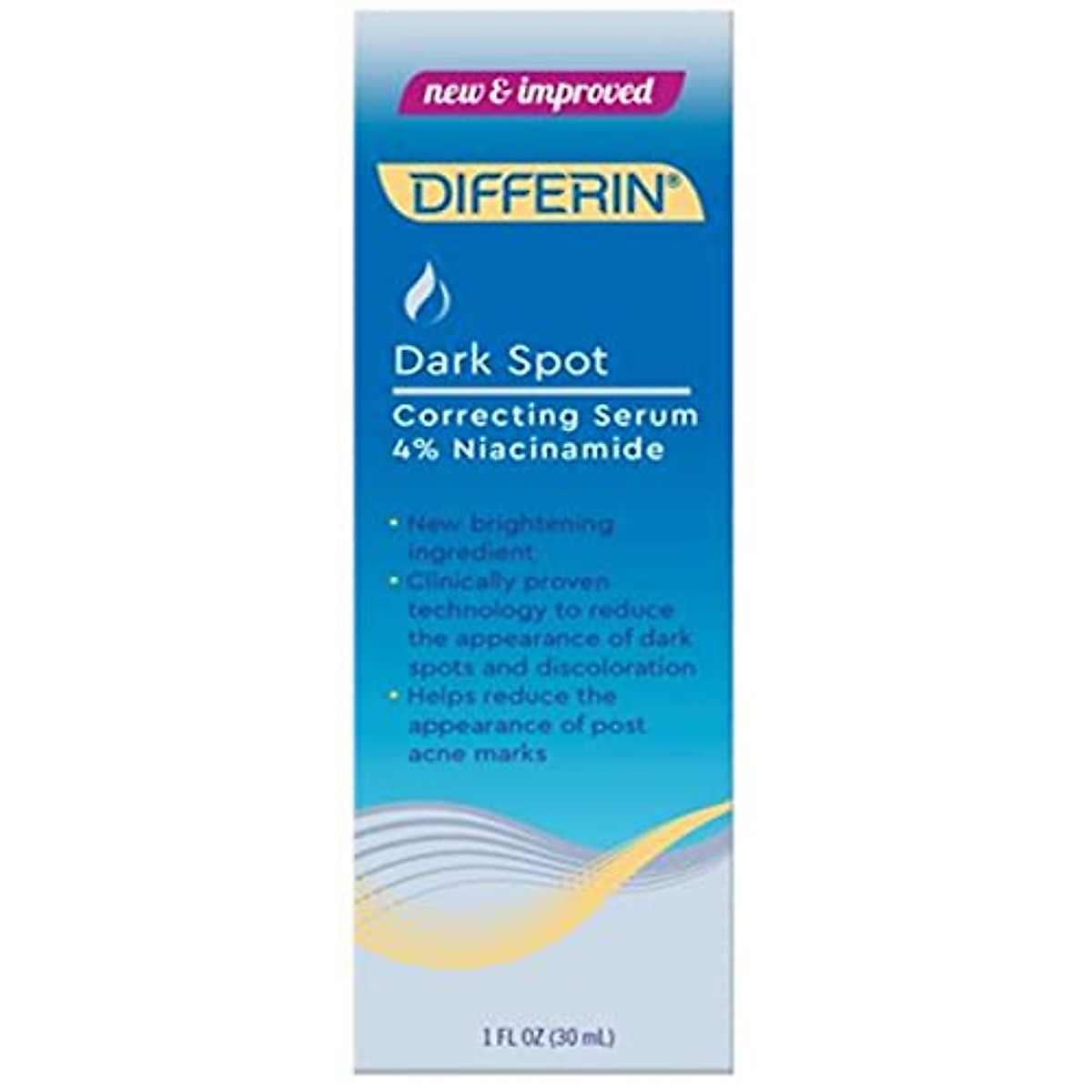 Differin Dark Spot Correcting Face Serum, Dark Spot Correcting Serum by the makers of Differin Gel, Gentle Skin Care for Acne Prone Sensitive Skin, 1 oz (Packaging May Vary)