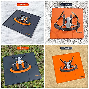 CYNOVA Drone Landing Pad Weighted for DJI Mini 3 Pro, Universal Waterproof Portable Landing Mat for DJI Mini 2 SE / DJI Drone Mini 2 / Mavic 3 / Air 2S / FPV Avata / Drone Accessories(50cm/20inch)