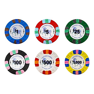 DA VINCI Unicorn All Clay Poker Chip Set with 500 Authentic Casino Weighted 9 gram Chips, Black ABS Case, 2 Decks of Plastic Playing Cards, Dealer Buttons and 2 Cut Cards