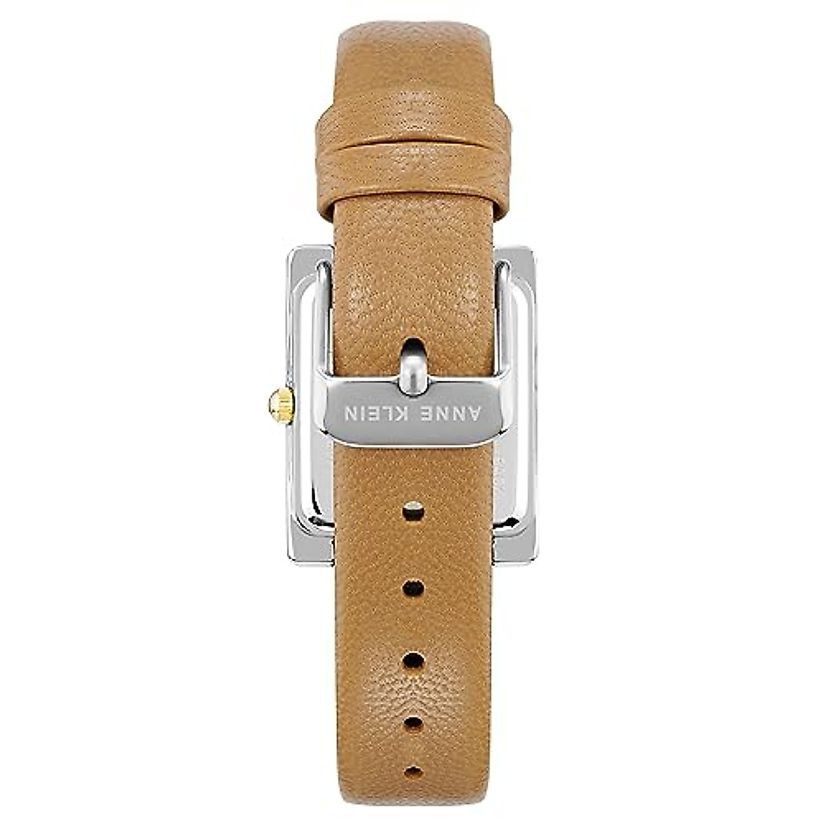 Anne Klein Women's Japanese Quartz Dress Watch with Leather Strap, Brown, 17 (Model: AK/2707TTTN)