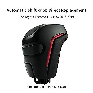 Qnbes Automatic Shift Knob Replace PTR57-35170 Fit for Toyota Tacoma TRD PRO 2016-2021, Automatic Car Gear Shifter Lever Adapter - Black
