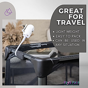 Pay's Place Universal Baby Monitor Mount, Longer White Flexible Silicon Baby Camera Mount, Ideal Baby Monitor Holder to Crib Bassinet Playpen, Baby Monitor Stand, Compatible w/Infant Optics Mount