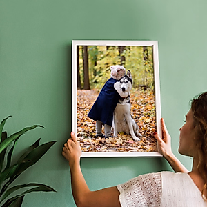 WEARTER 16x20 Poster Frames 2 Pack White 20 x 16 Picture Frame Solid Wood Frames 16 by 20 Photo Frames for Wall Mounted Frames Hanging Vertical and Horizontal