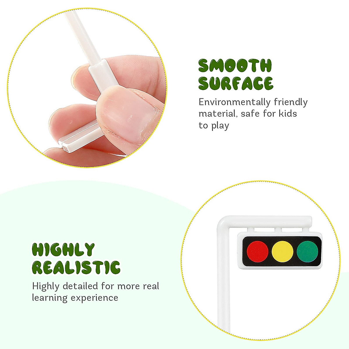 TOYANDONA 1 Set Play Traffic Signs, Street Signs Playset for Kids