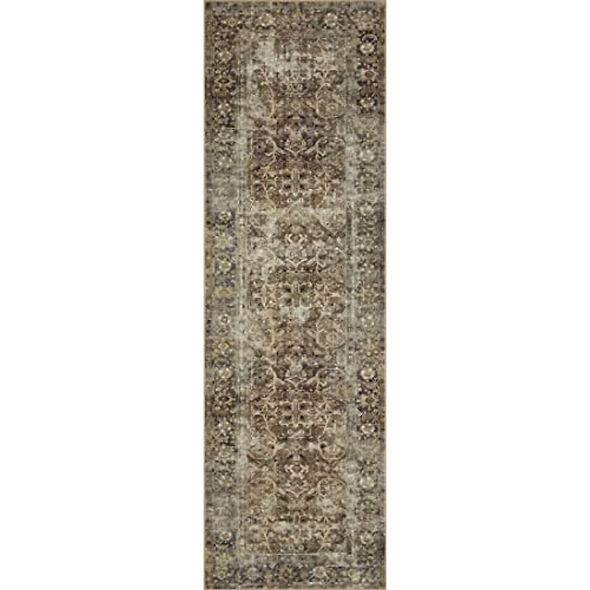 Magnolia Home by Joanna Gaines x Loloi Sinclair Collection SIN-01 Machine Washable Pebble / Taupe 8'-6" x 11'-6" Area Rug