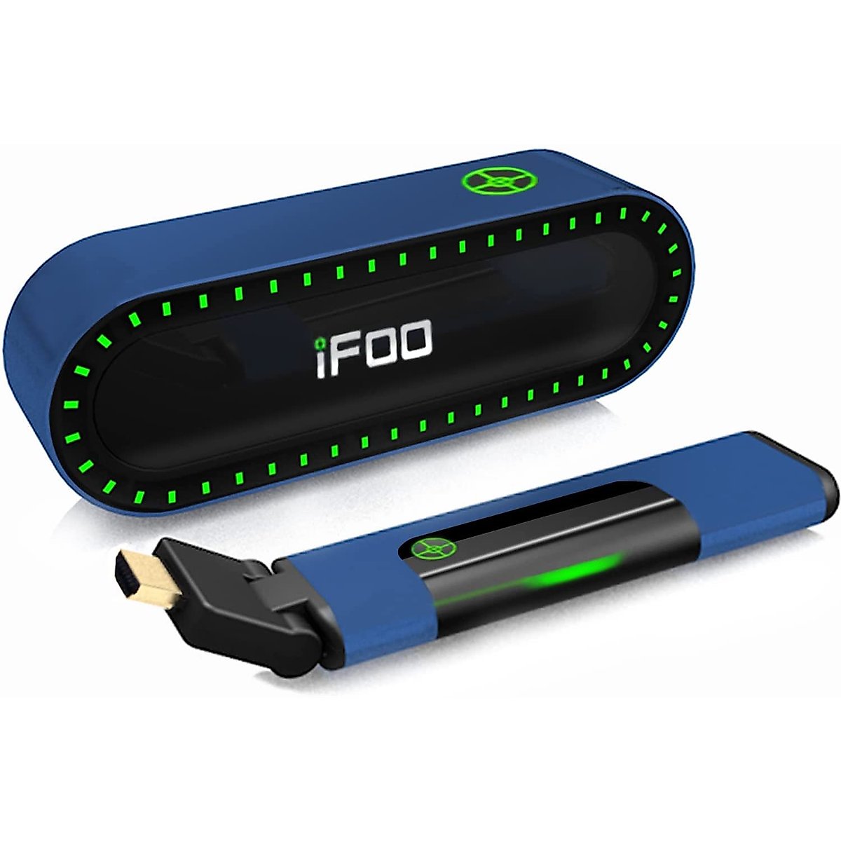 iFoo Wireless HDMI Extender 1080P@60Hz HDMI Transmitter & Receiver kit with HDMI KVM USB Extender for Mouse/Keyboard,0-Latency, Up to 100ft_-H2 pro