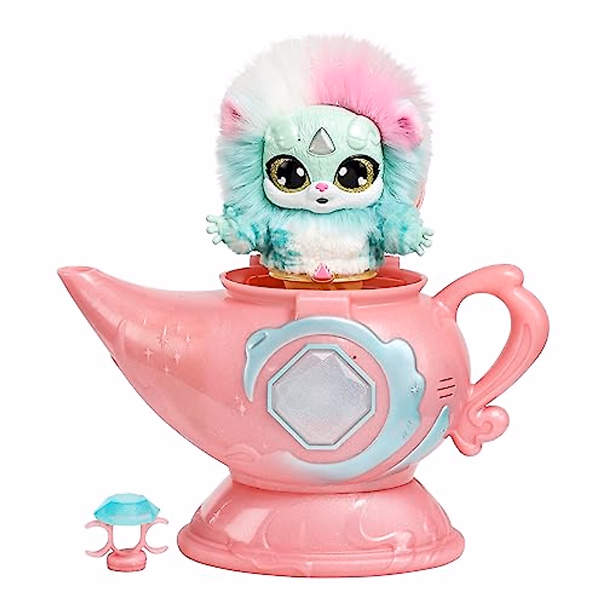 Magic Mixies Magic Genie Lamp with Interactive 8" Plush Toy and 60+ Sounds and Reactions. Reveal a Genie Mixie from The Real Misting Lamp. Gifts for Kids, Ages 5+ - Amazon Exclusive