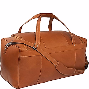 Piel Leather Traveler's Select Large Duffel Bag, Saddle, One Size