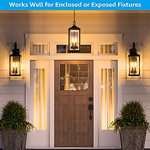 TORCHSTAR T6 LED Bulb, Dimmable Tubular Light Bulb 40 Watt, E12 Candelabra Bulb, 450lm, UL Listed, Edison Filament Light Bulbs for Chandelier, Ceiling Fan, Clear Glass, 2700K Soft White, Pack of 6