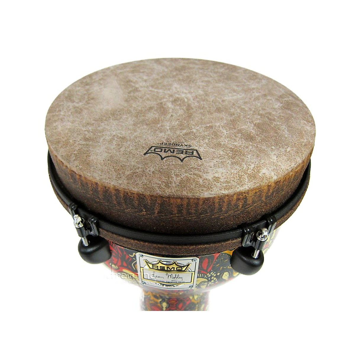 REMO Djembe, MONDO(TM), Key-Tuned, 12" x 24", SKYNDEEP® FIBERSKYN®, Contour Tuning Brackets, Multi-Mask Finish
