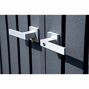 Arrow Shed Elite 14' x 14' Outdoor Lockable Gable Roof Steel Storage Shed Building, Anthracite